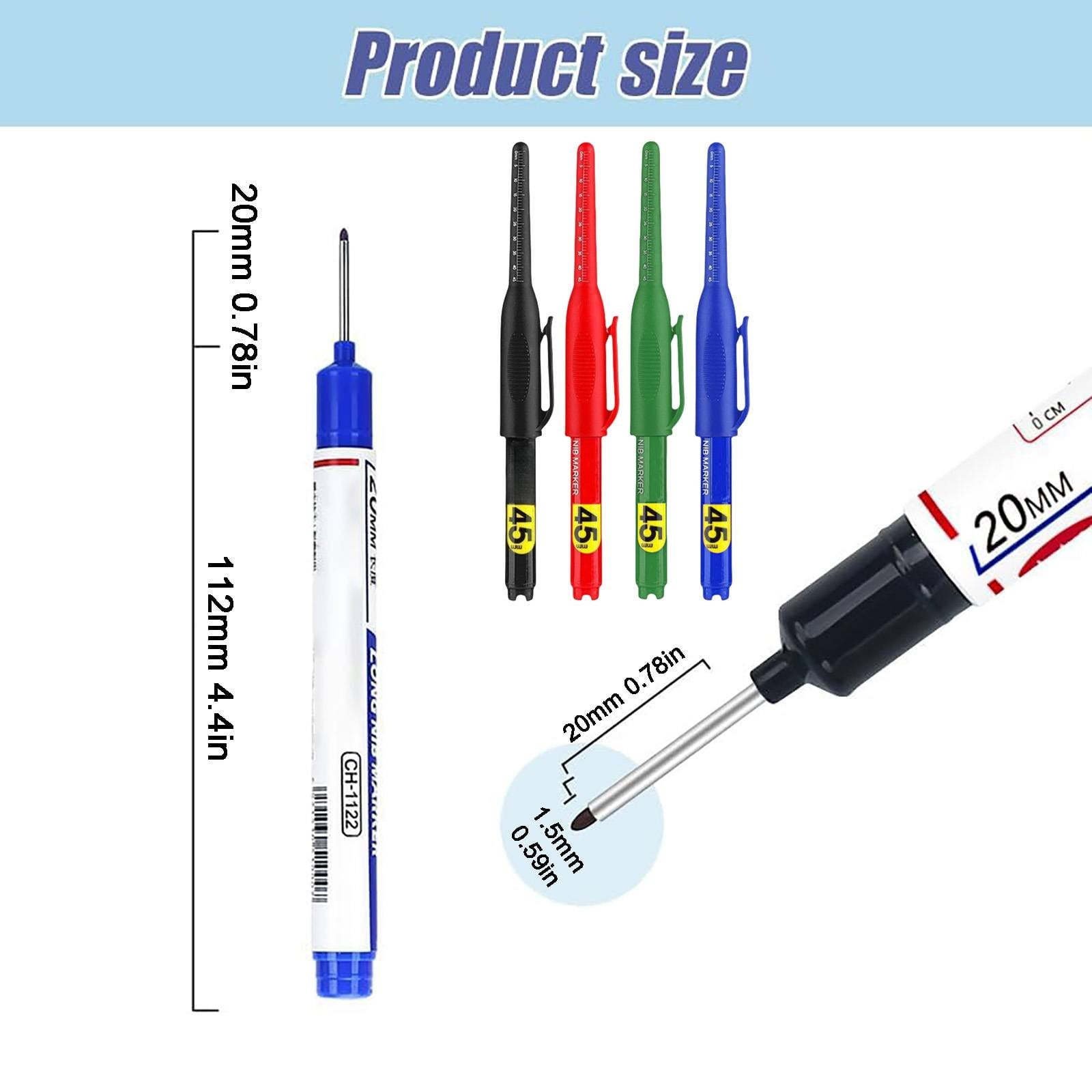 Long Nose Marker Pen (Deep Reach Carpenter Pen, Construction Scribing ...