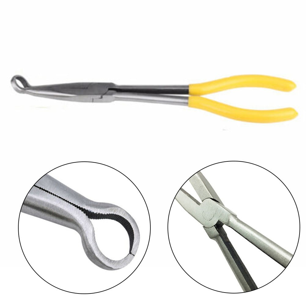 Long Nose O-Shape Pliers 280mm Offset Tip Wire Boot Puller Removal Tool ...