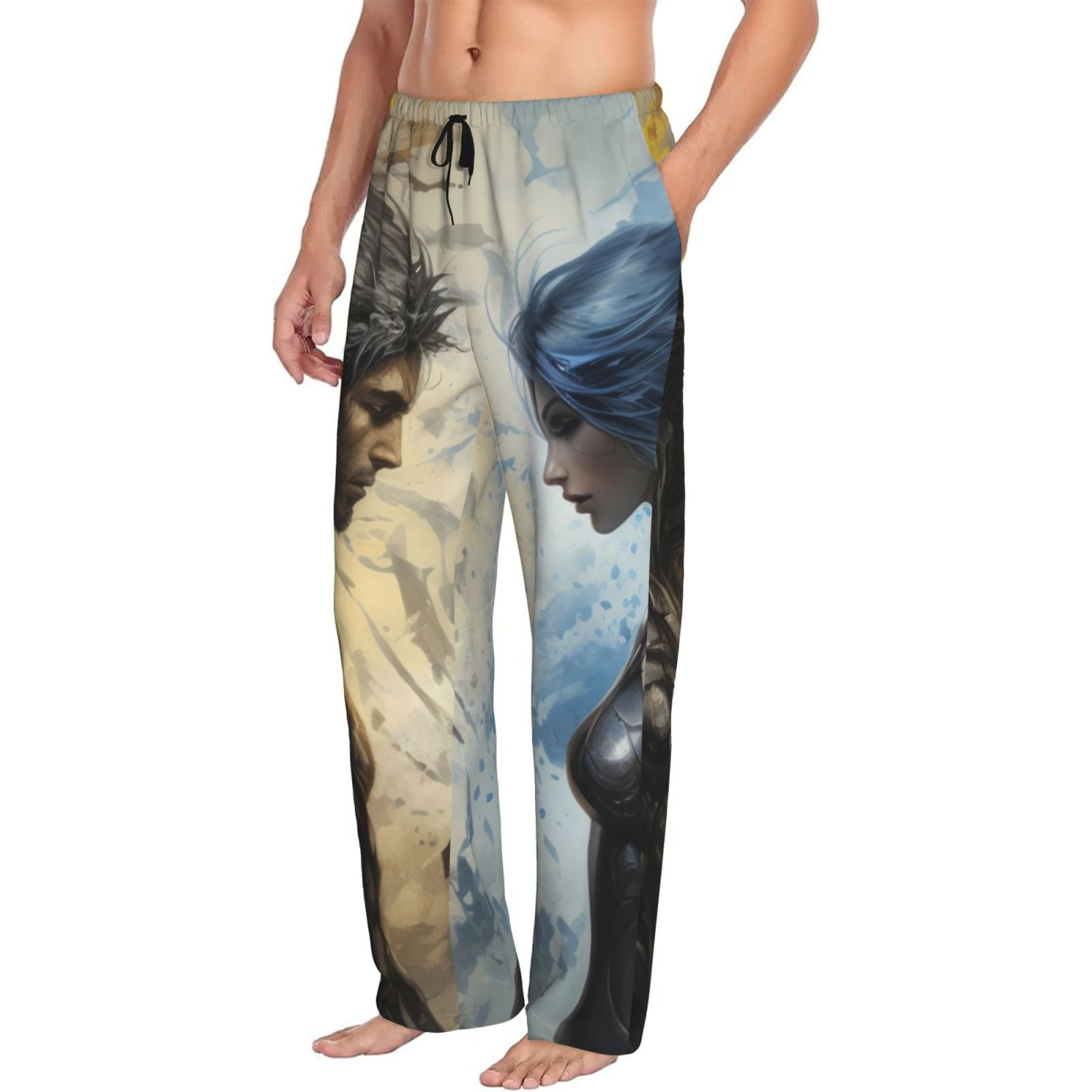 Long Pajama Pants for Men, Armored Knight Couple Comfort Mens Bottoms ...