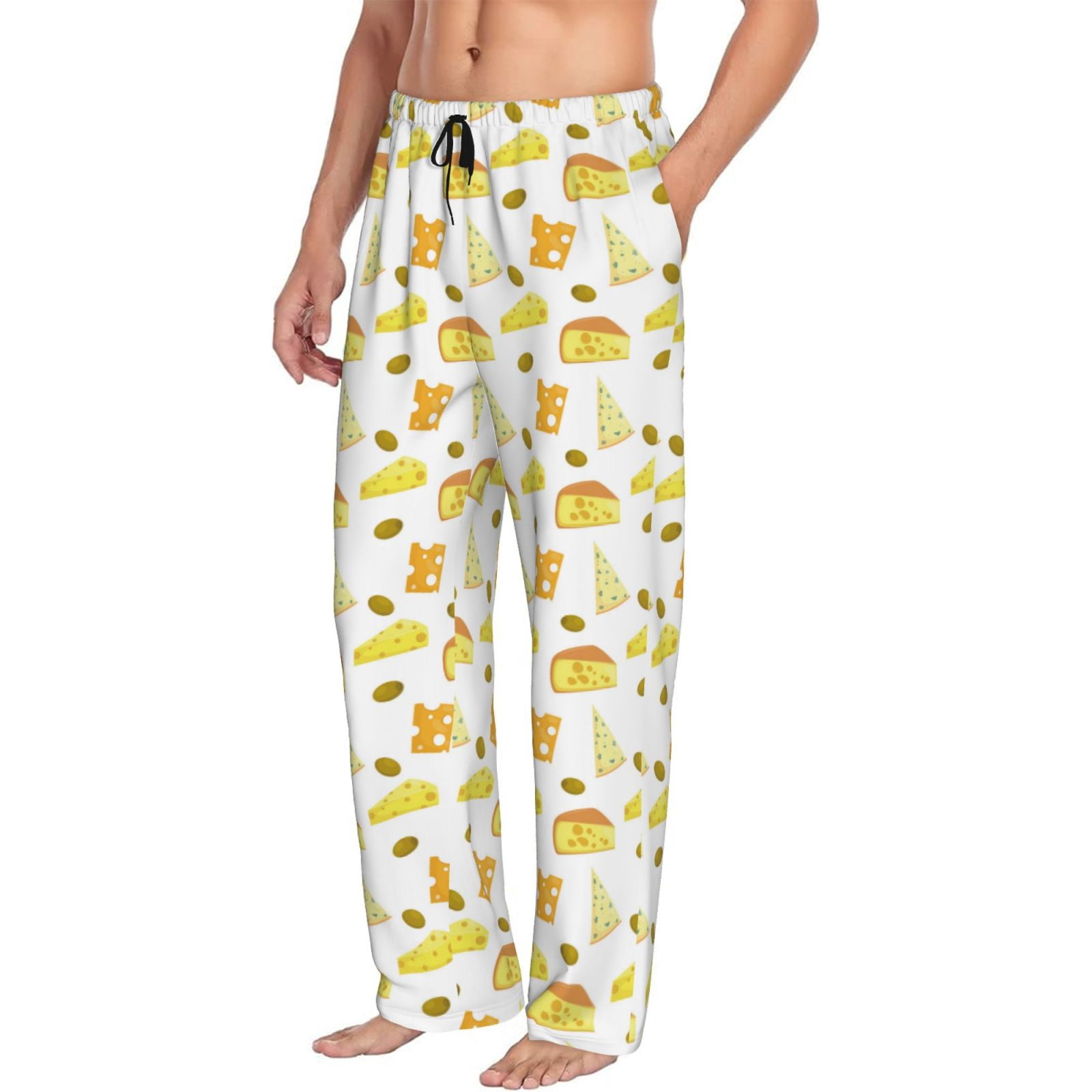 Long Pajama Pants for Men, Cheese Cake Comfort Mens Bottoms Sleep Pants ...