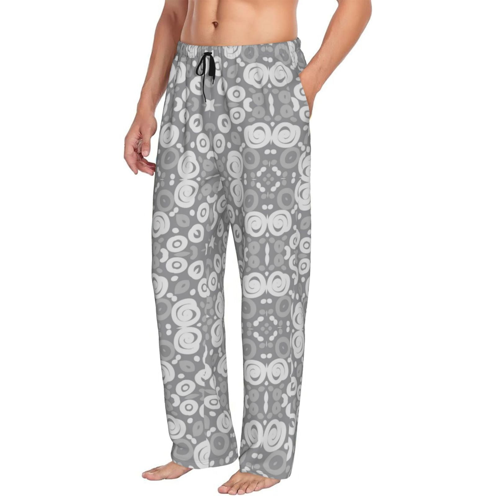 Long Pajama Pants for Men, Circular pattern A Comfort Mens Bottoms ...