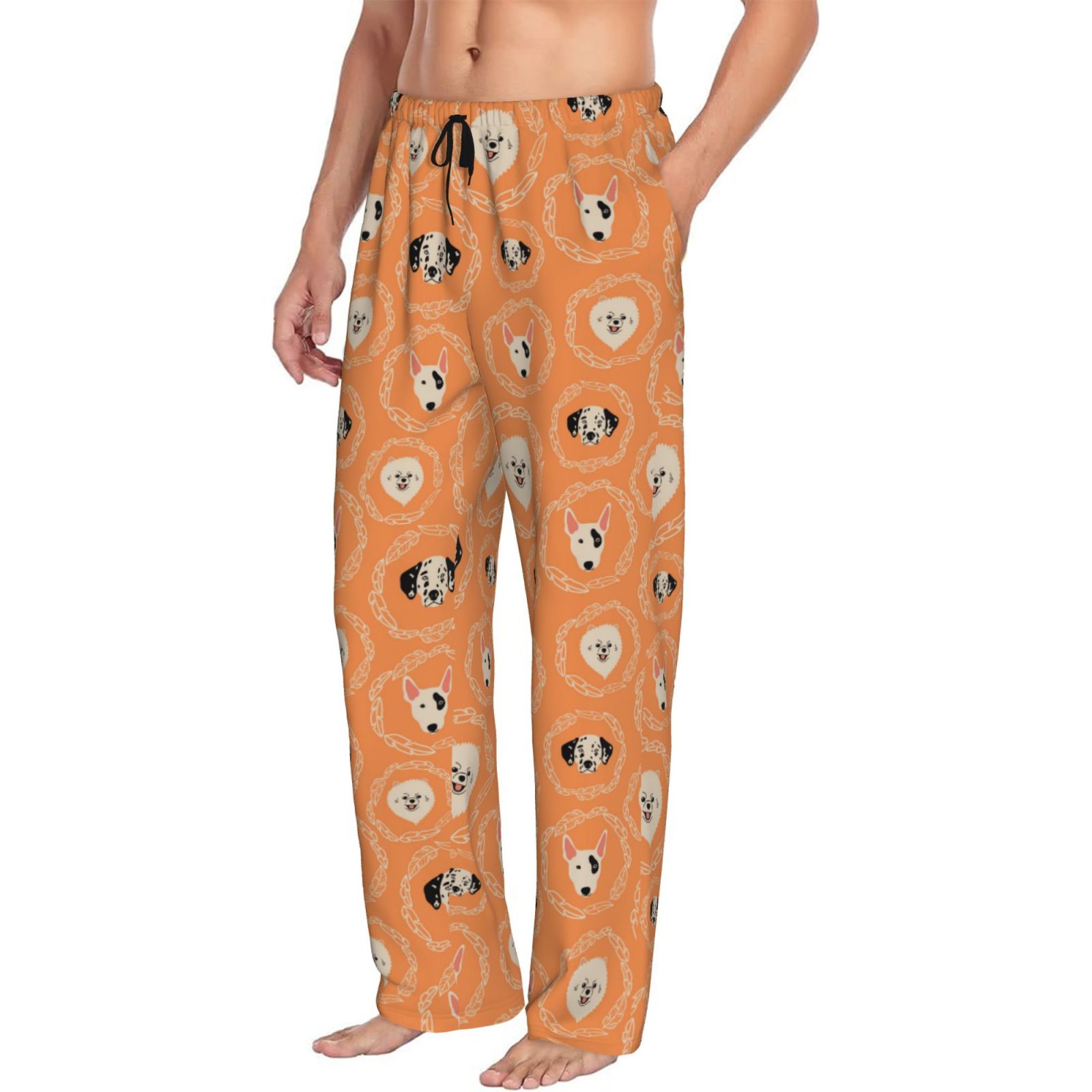 Long Pajama Pants for Men, Cute Dog Puppy cool Comfort Mens Bottoms ...
