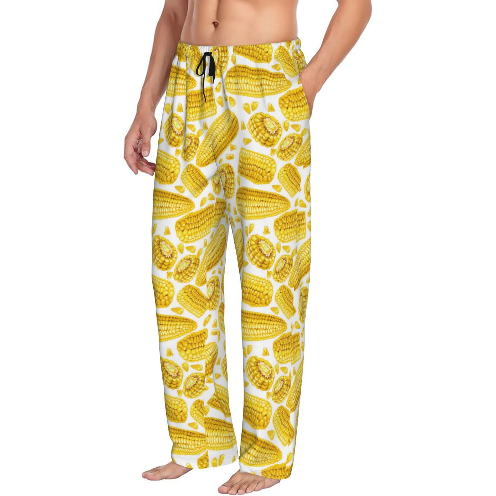 Long Pajama Pants for Men, Ears Of Corn Comfort Mens Bottoms Sleep ...