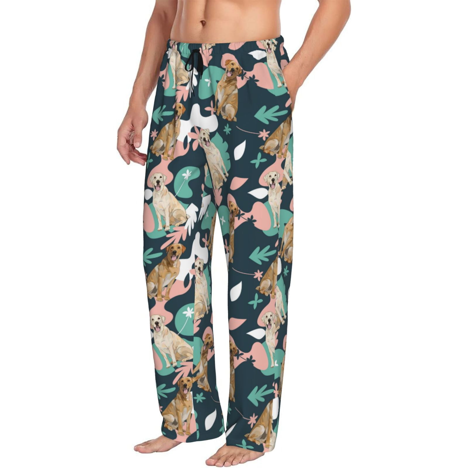 Long Pajama Pants for Men, Labrador Retriever Dog No.1014 Comfort Mens ...
