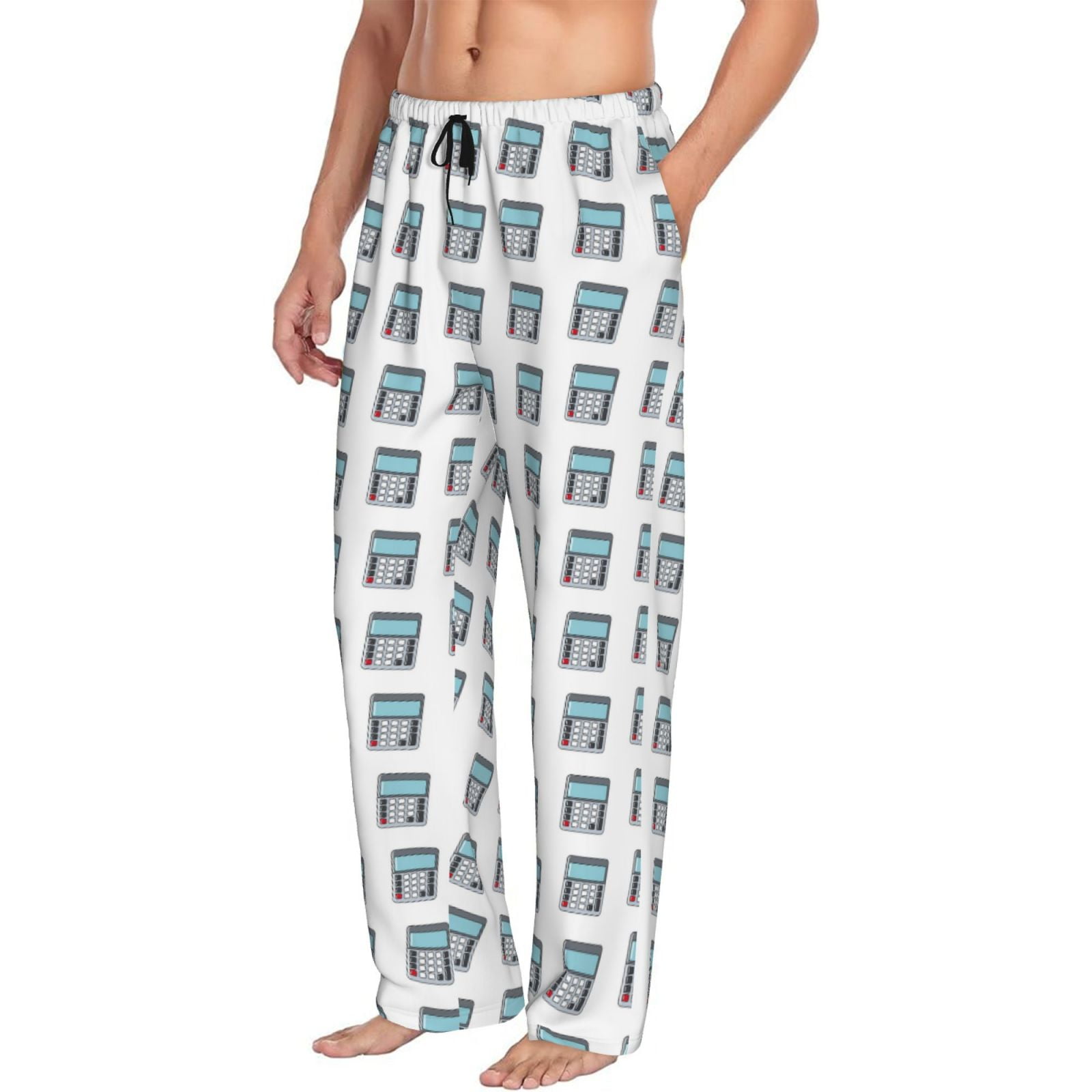 Long Pajama Pants for Men, Math Print calculator Comfort Mens Bottoms ...