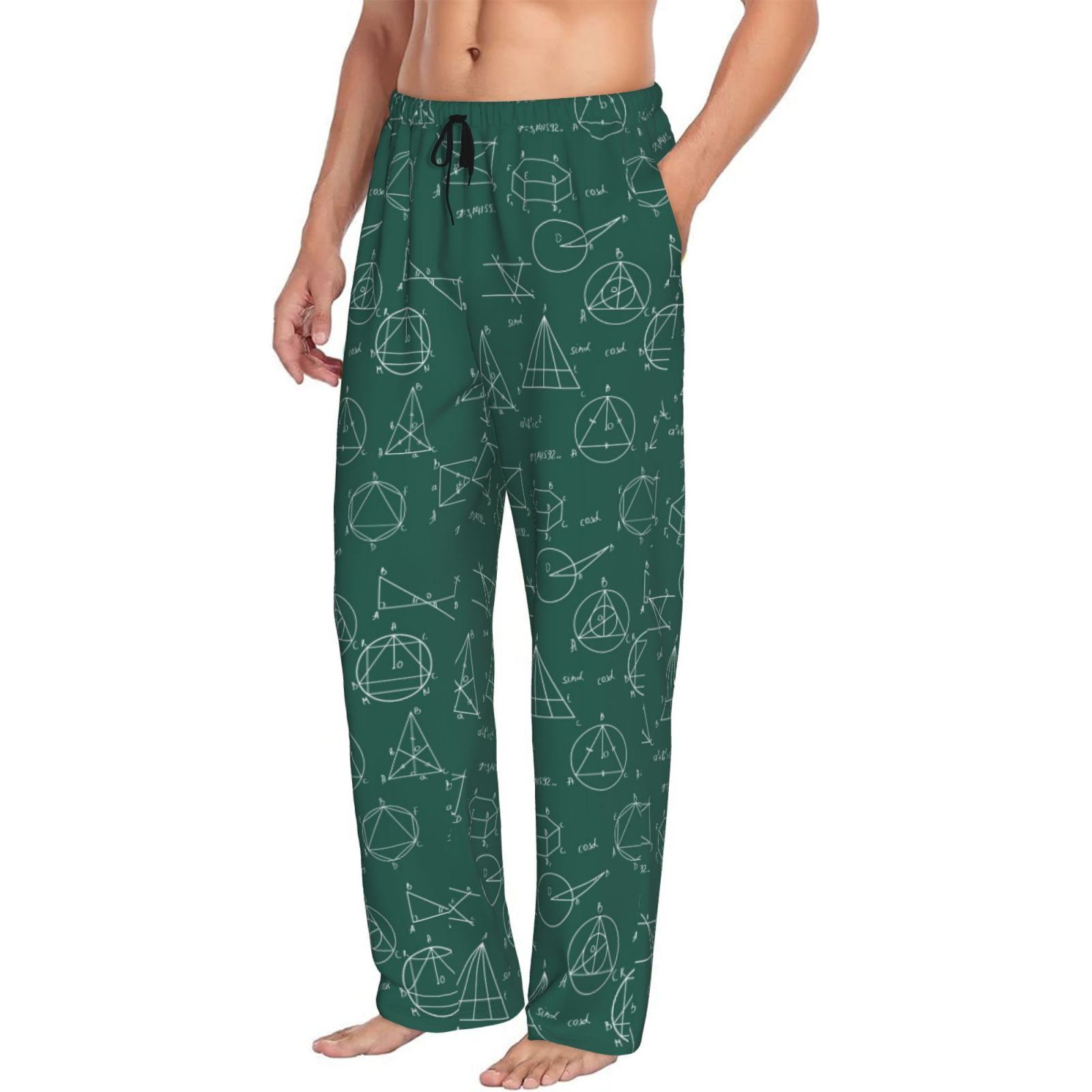 Long Pajama Pants for Men, Math Print equation Comfort Mens Bottoms ...