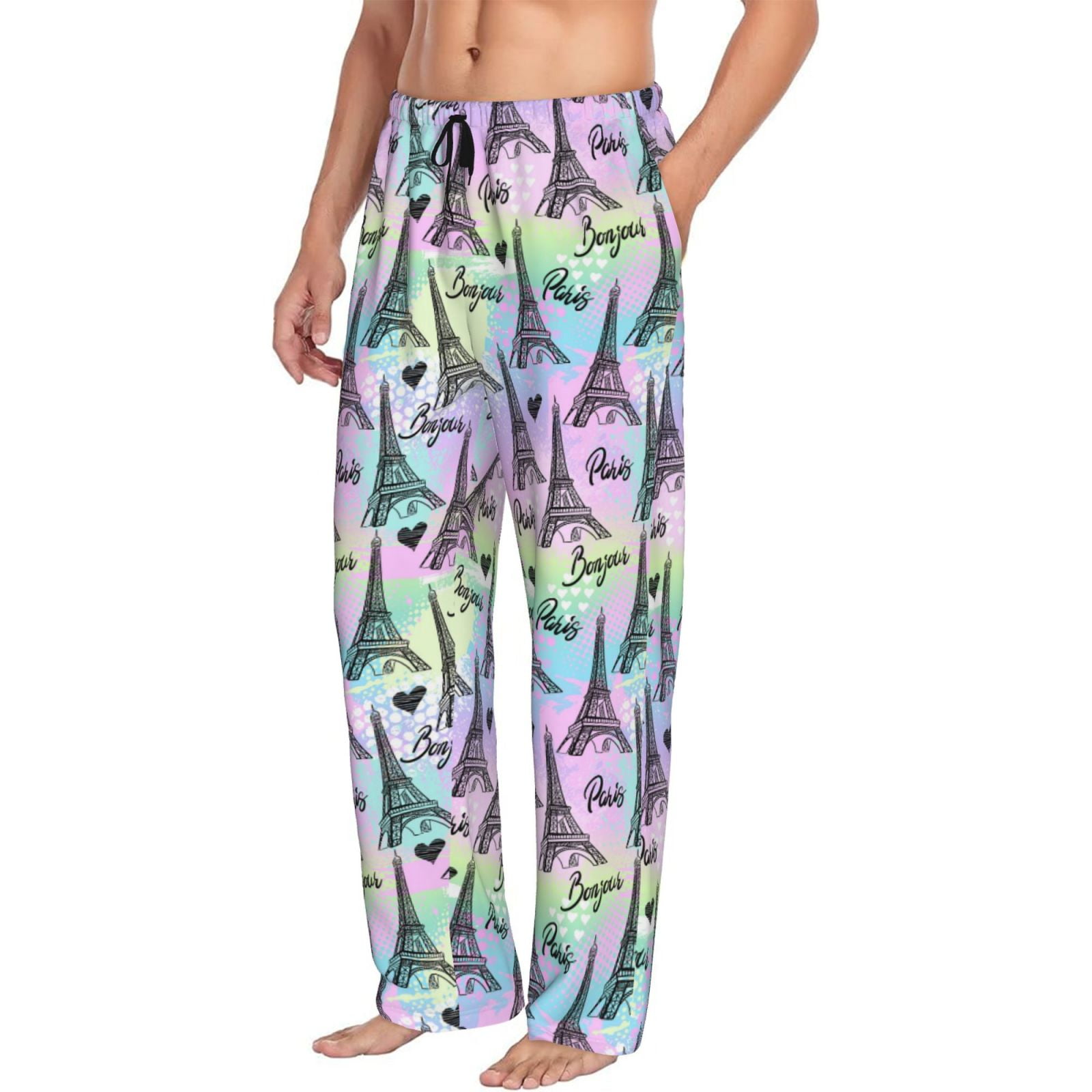 Long Pajama Pants for Men, Tower flower Dreamy Comfort Mens Bottoms ...