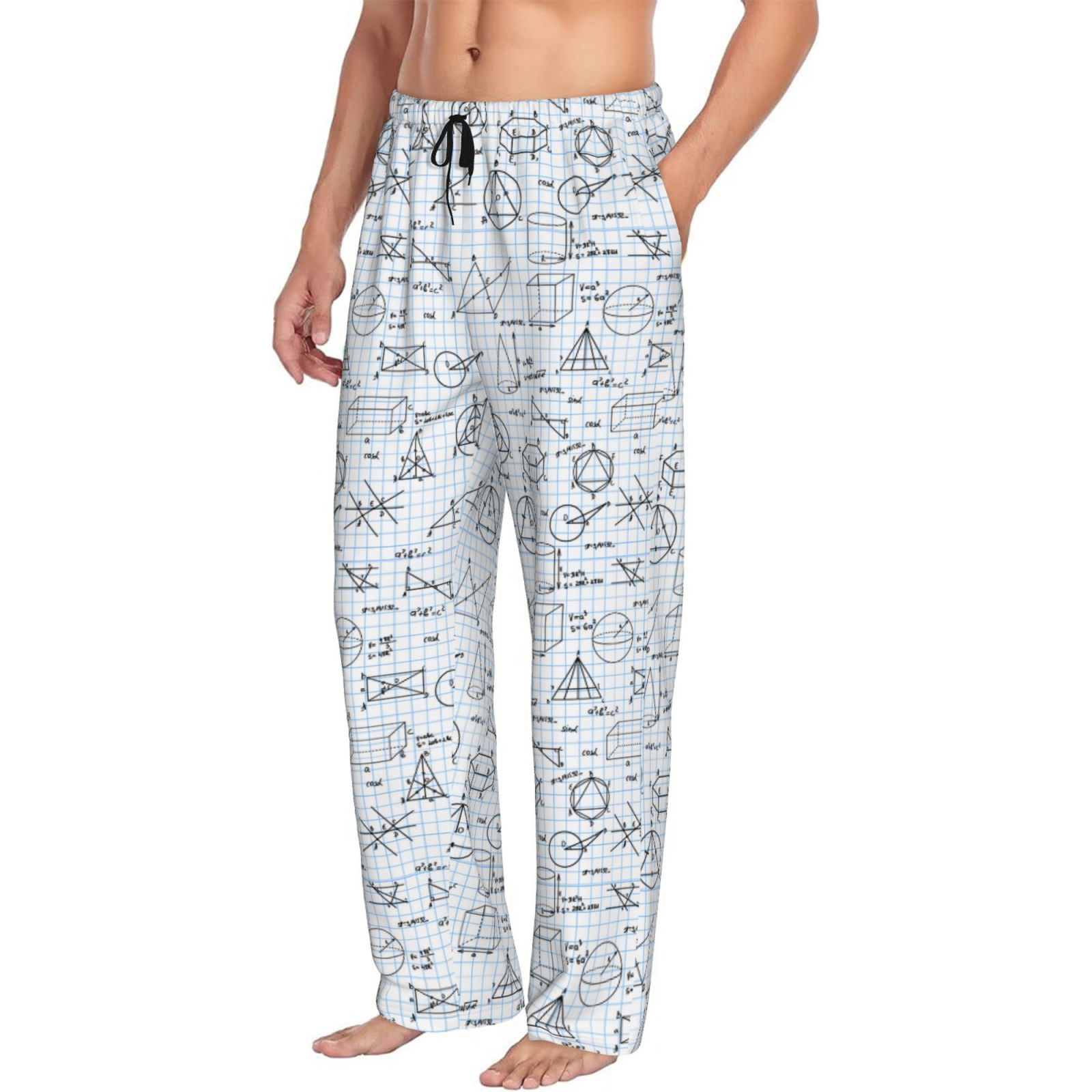 Long Pajama Pants for Men, equation Math Comfort Mens Bottoms Sleep ...