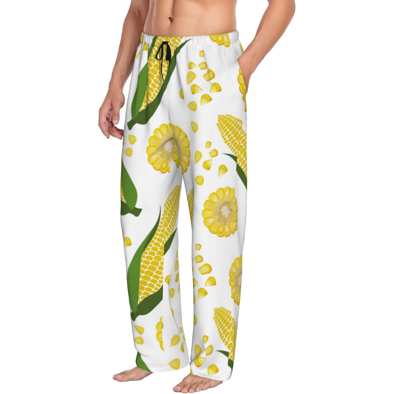 Long Pajama Pants for Men, exotic cute corn cobs funny Comfort Mens ...