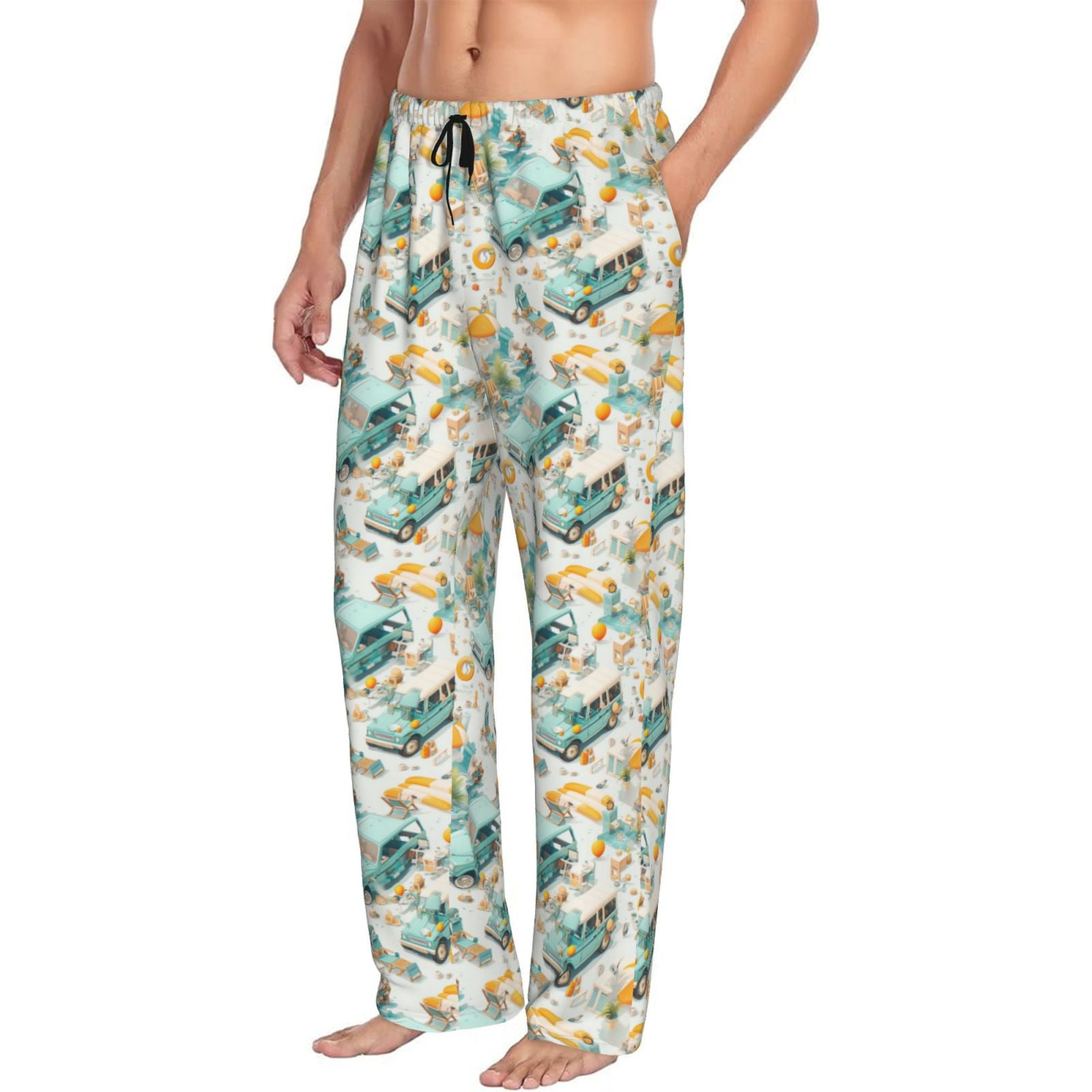 Long Pajama Pants for Men, travel SUV RV camping Comfort Mens Bottoms ...