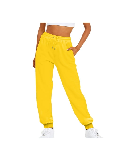 Sweatpants Women Ladies Solid Color Drawstring Elastic Waist Casual ...