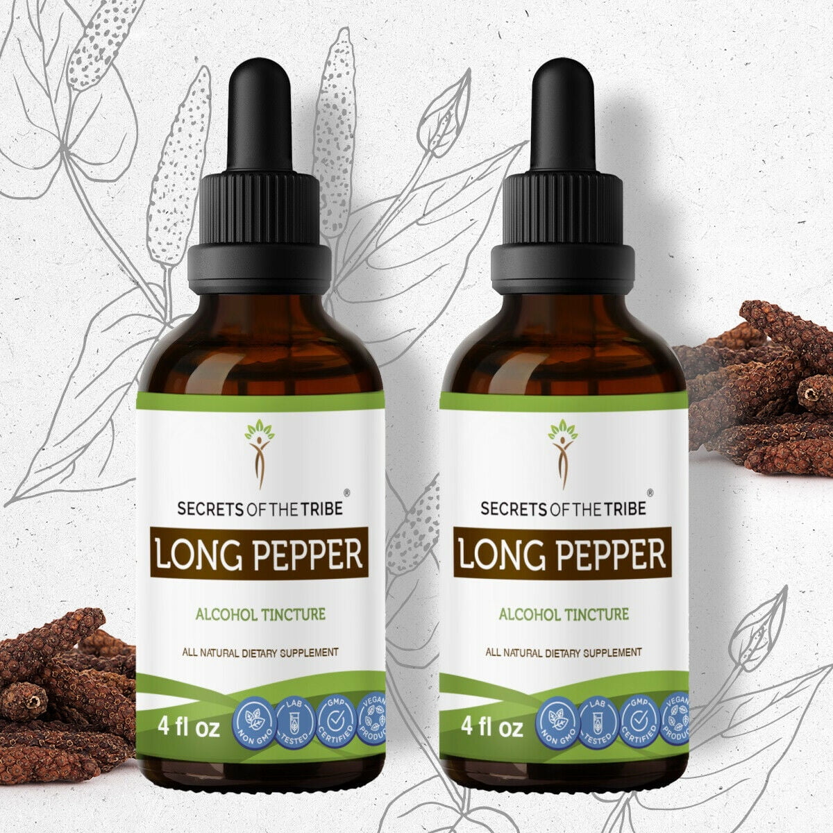 Long Pepper Tincture Alcohol Extract, Long Pepper (Piper Longum) Dried ...