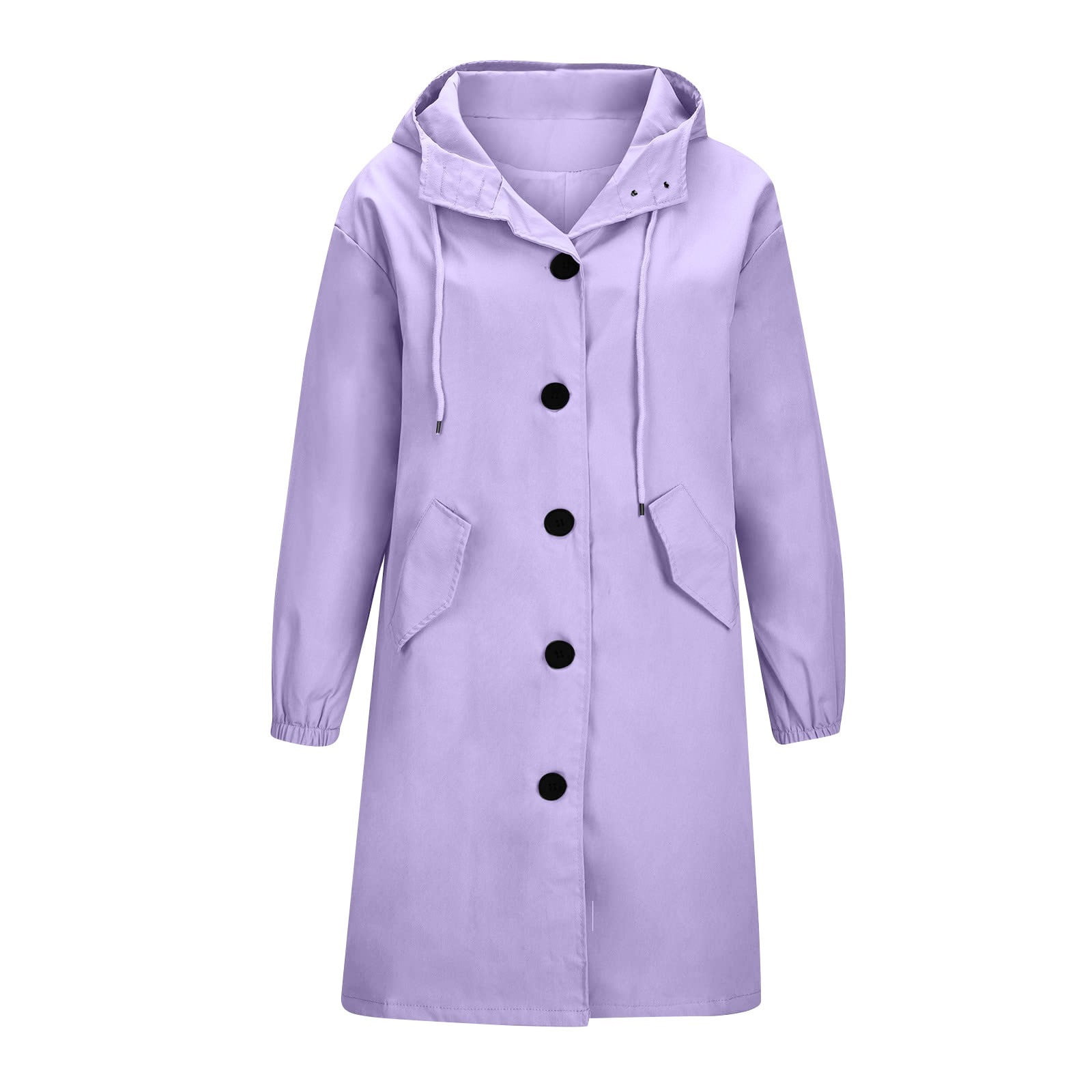 Long Rain Jacket Women Waterproof Rain Coats with Hood Lightweight ...