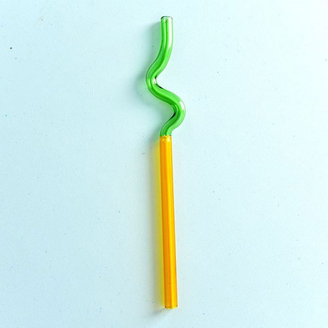 Long Rainbow Colored Reusable Glass Replacement Straws Straw ...