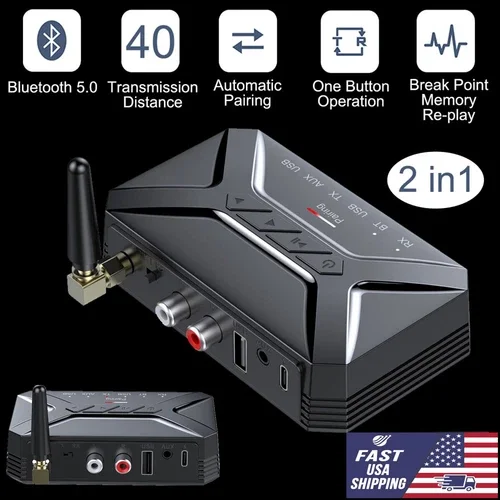 Long Range Bluetooth Transmitter Receiver Wireless Home Car Stereo ...