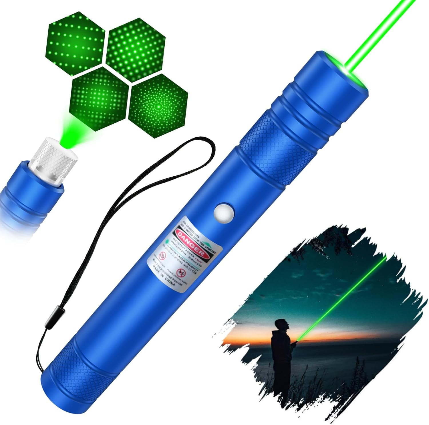 Long Range Green Laser Pointer High Power, Material Upgrade Laser ...