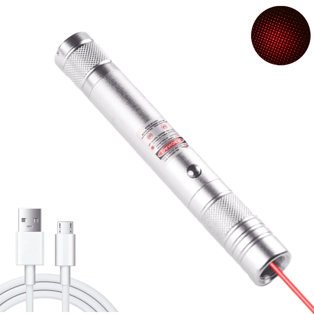 Long Range High Power Tactical Red Dot Light Presentation Pointer USB ...