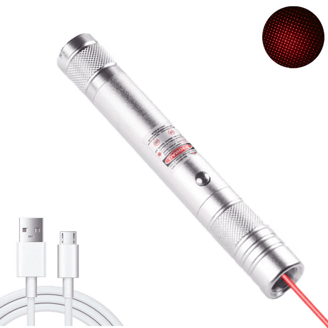 Long Range High Power Tactical Red Dot Light Presentation Pointer USB ...