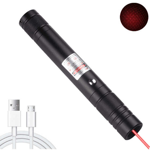Long Range High Power Tactical Red Dot Light Presentation Pointer USB ...