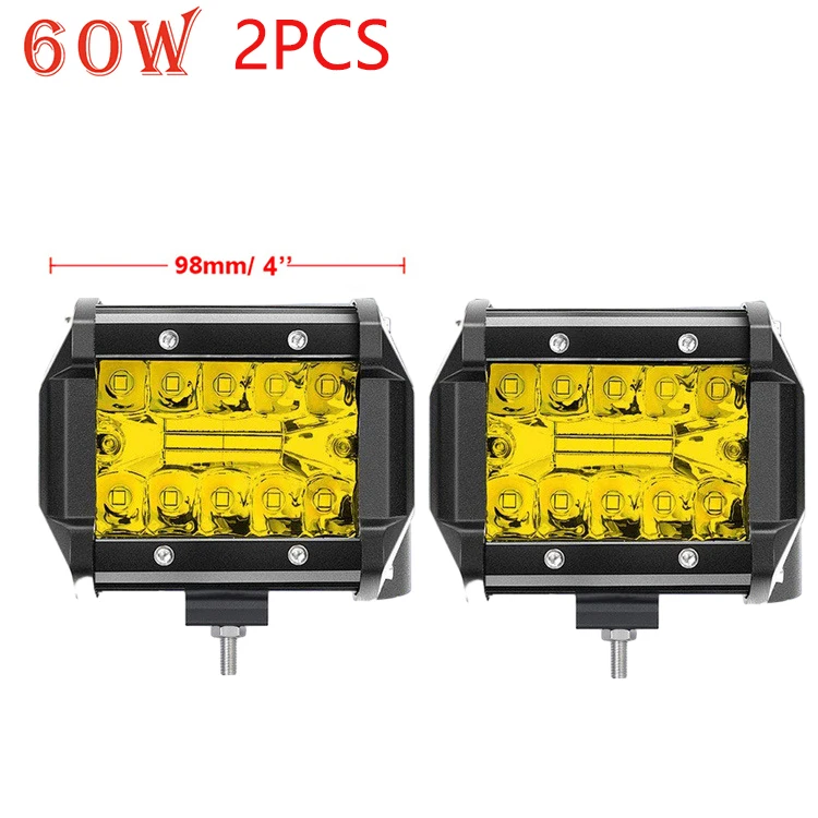 Long Range LED Work Light Bar 4X4 Offroad Led Headlights 12~24V Amber ...