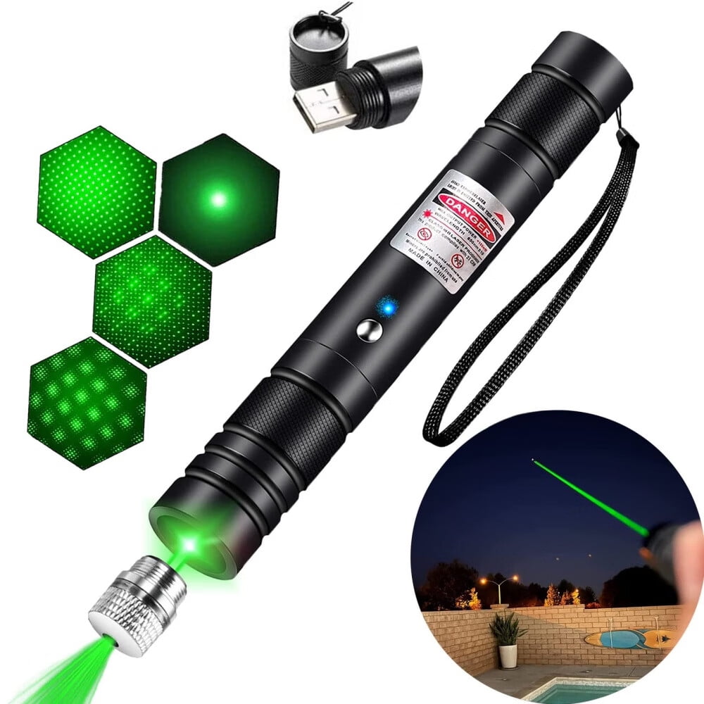 Long Range Laser Pointer,Green Laser Pointer,USB Rechargeable,for TV ...