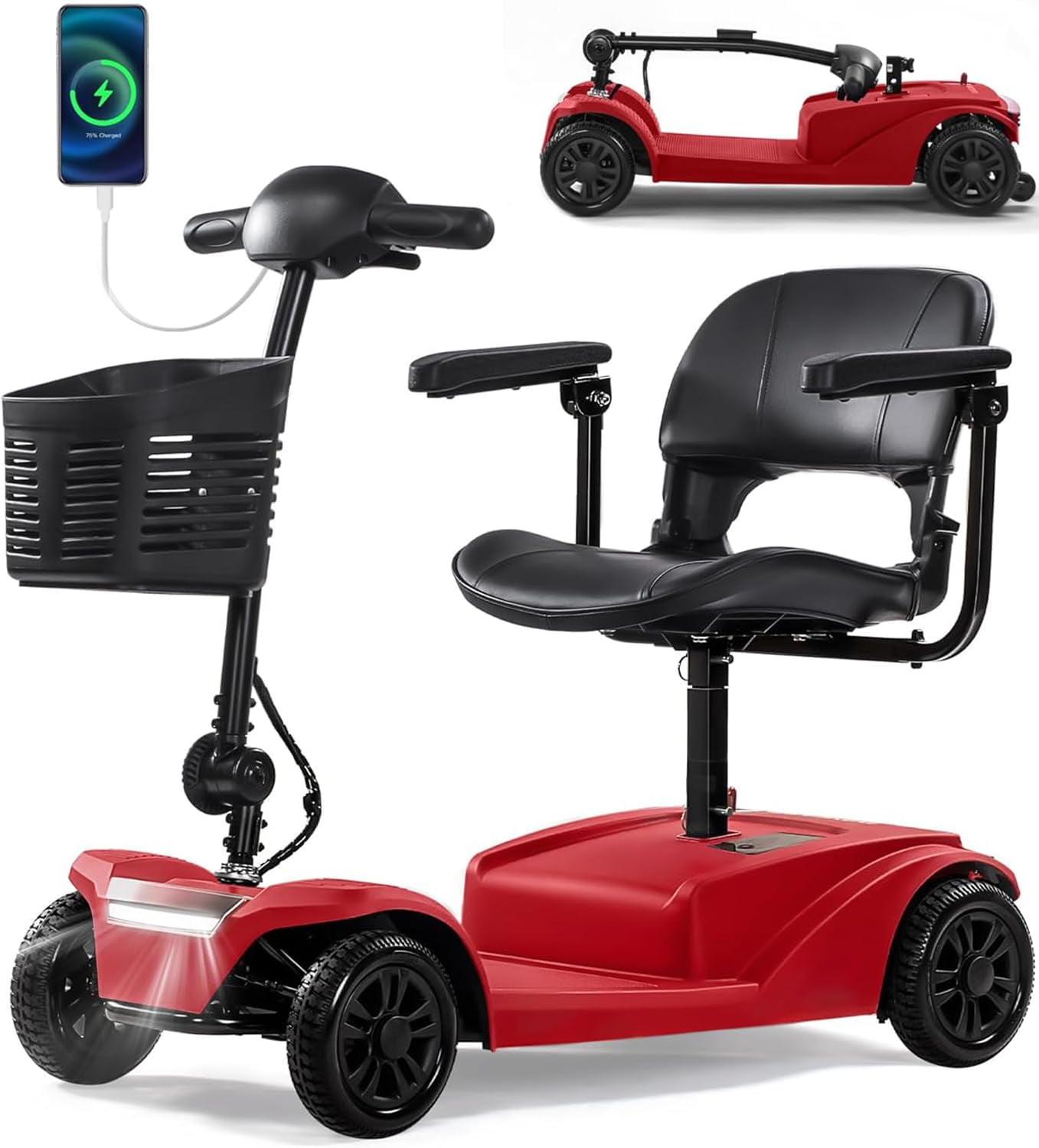 Long Range Mobility Scooter for Seniors 15-25 Miles, 300 LBS Weight ...