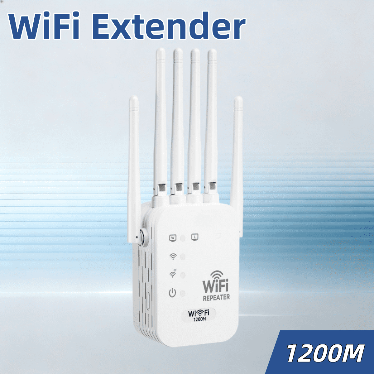 Long Range WiFi Extender 1200M 2026 Upgraded (White)- 6 Directional ...