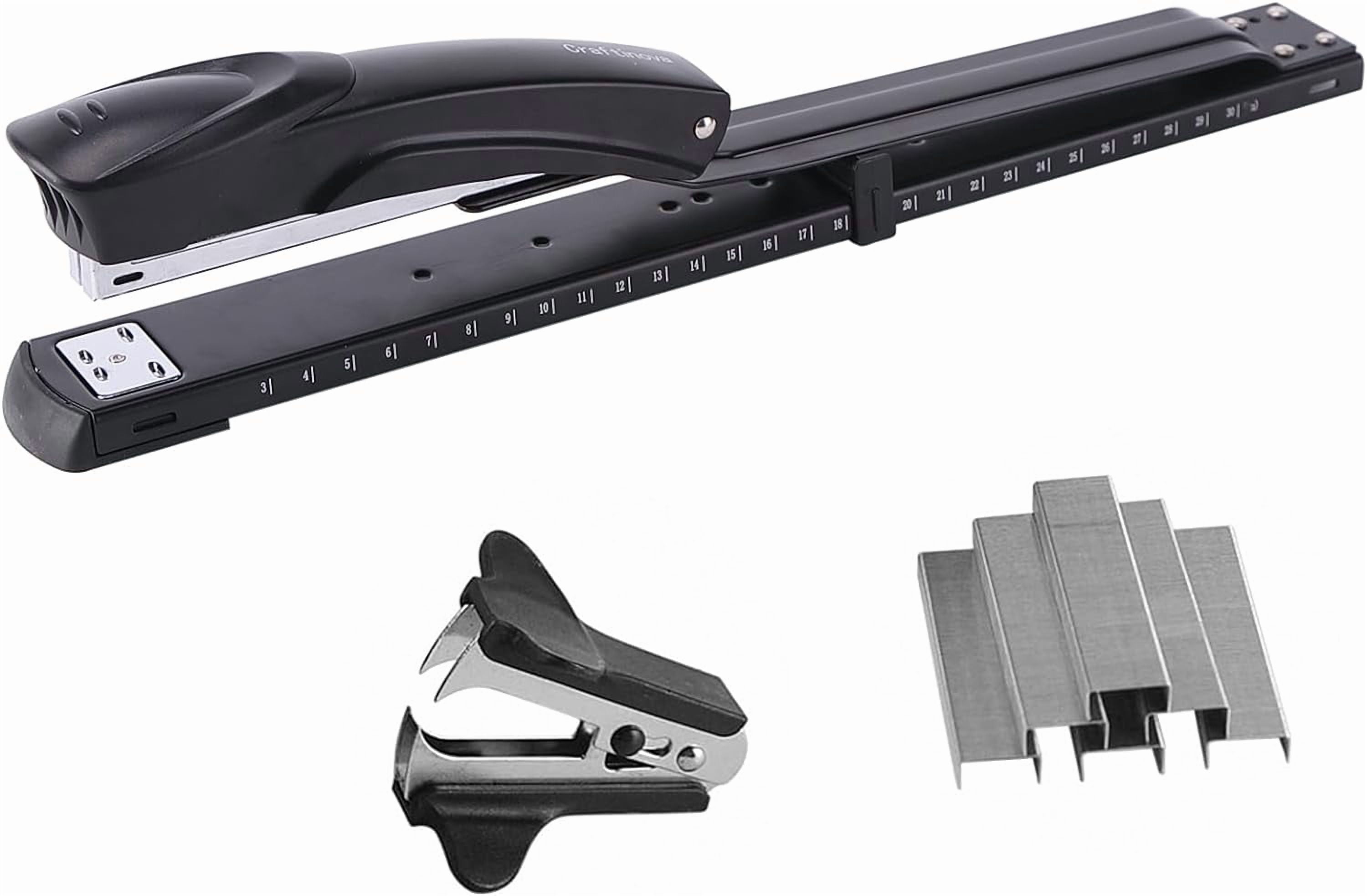 Long Reach Stapler,with 2000 Staples & Stapler Remover Full Strip，20-25 ...