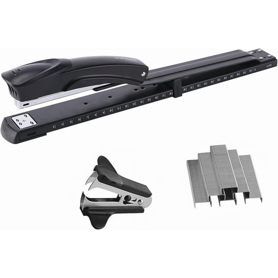 Long Reach Stapler,with 2000 Staples & Stapler Remover Full Strip，20-25 ...