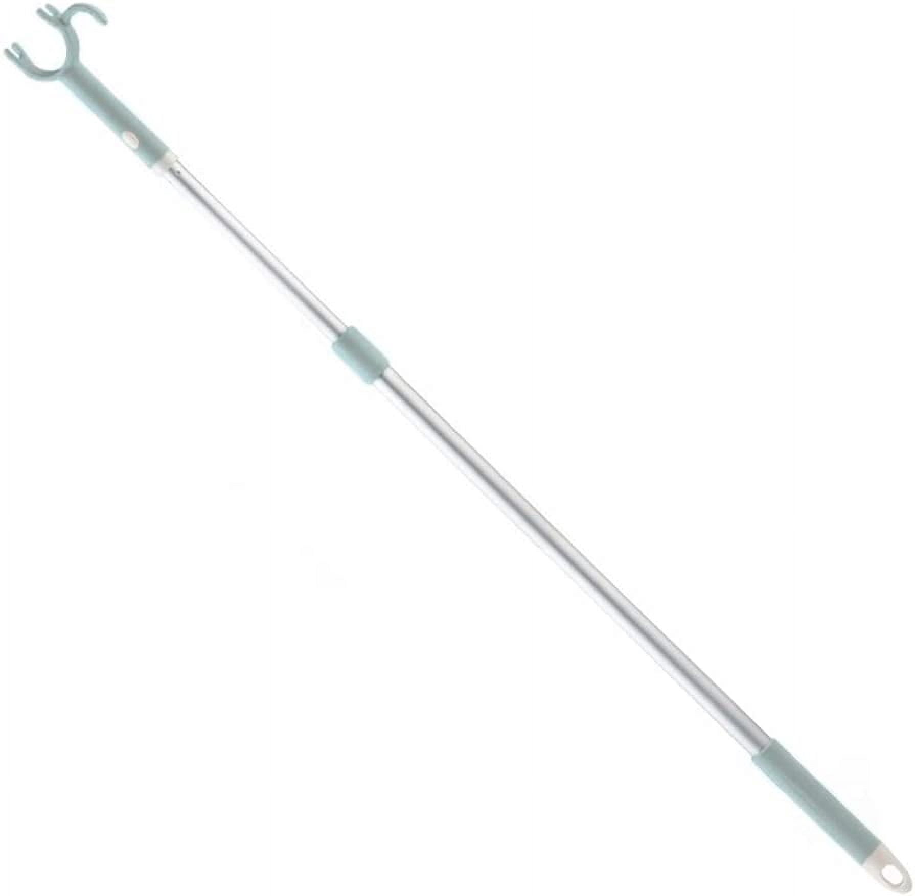 Long Reach Stick Retractable Closet Pole with Utility Hook Telescoping ...