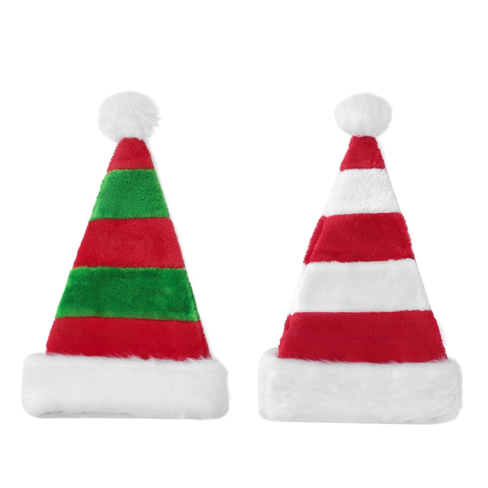 Long Santa Hat & Elf Hat, Striped Christmas Hats, Holiday Hats, Novelty ...