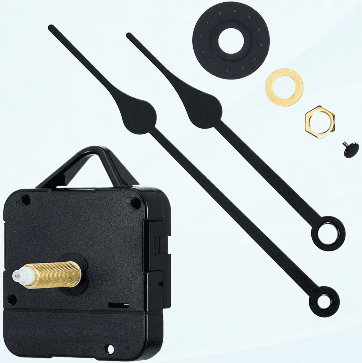 Long Shaft Clock Movement, 4/5 Inch Maximum Dial Thickness, 1-1/5 Inch ...