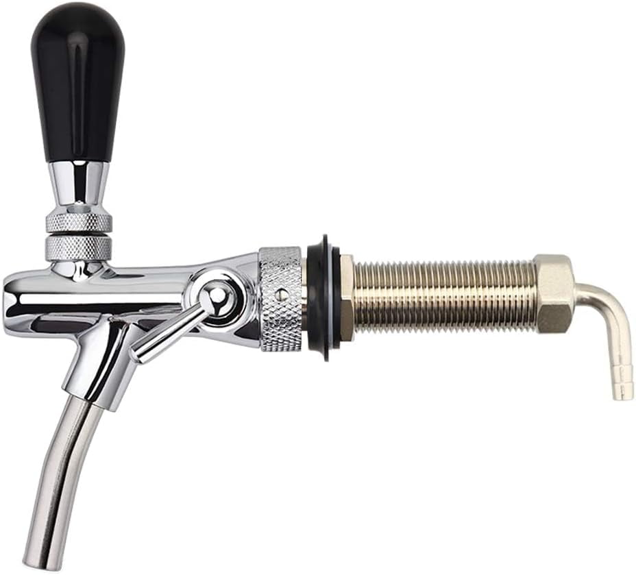 Long Shank Adjustable Faucet Brass Body Stainless Steel Core Draft Beer ...