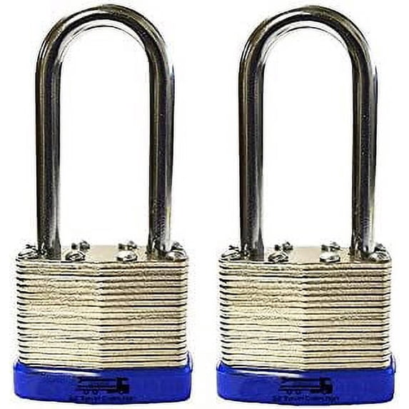 Long Shank Laminated Lock Set Of 2 1-1/2" 40MM Security Locks Hardened ...