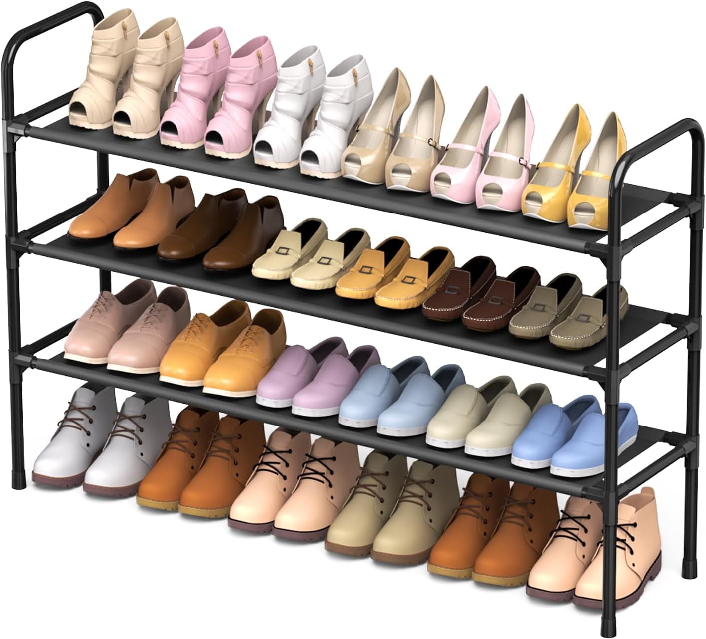 Long for Closet - 3 Tier Shoe Organizer Storage for Entryway, Front ...
