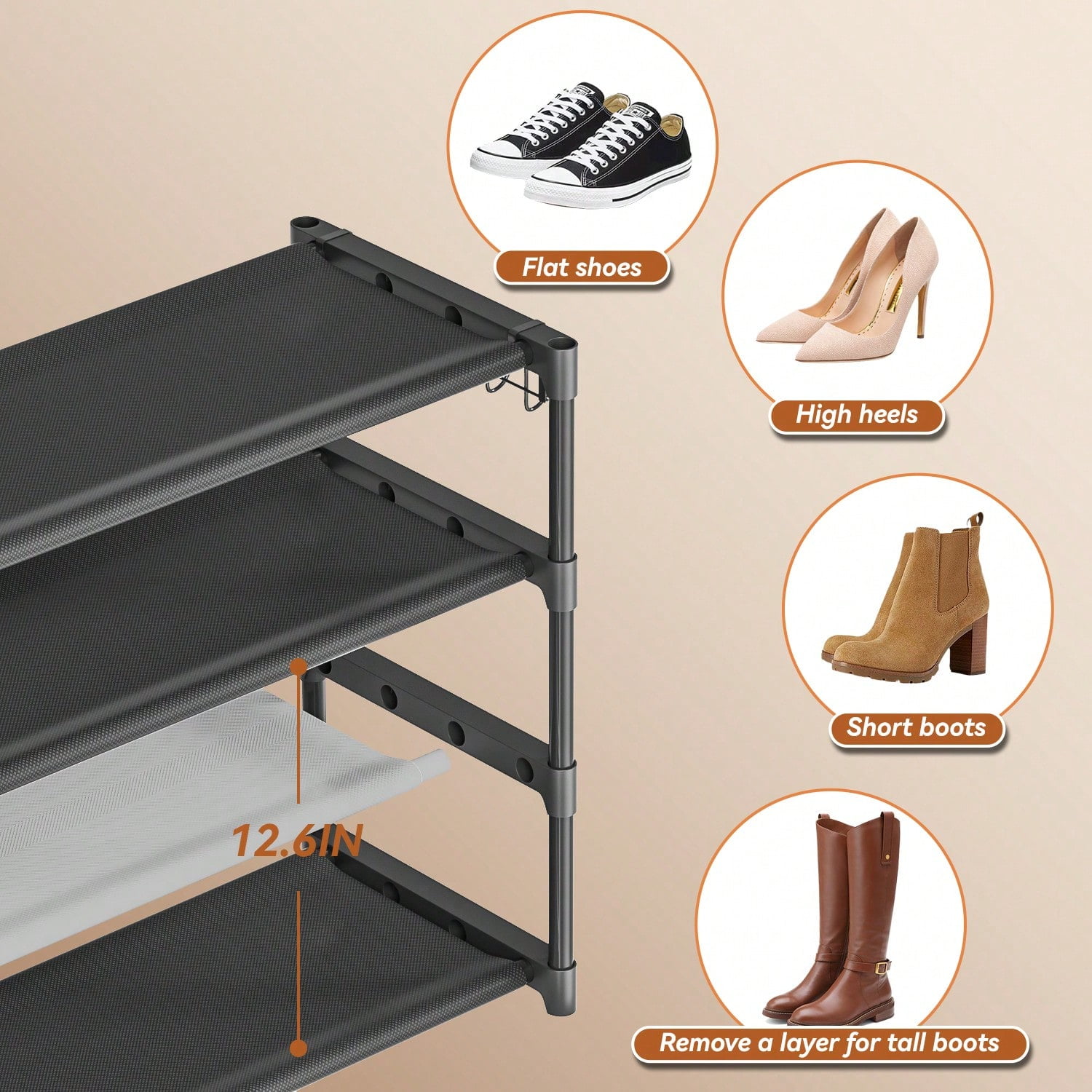 Long Shoe Rack, Sturdy Shoe Rack For Closet, Entryway, Large Storage ...