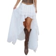 Long Skirts for Women 2026 Ruffled Chiffons Flowy Maxi Skirt Western ...