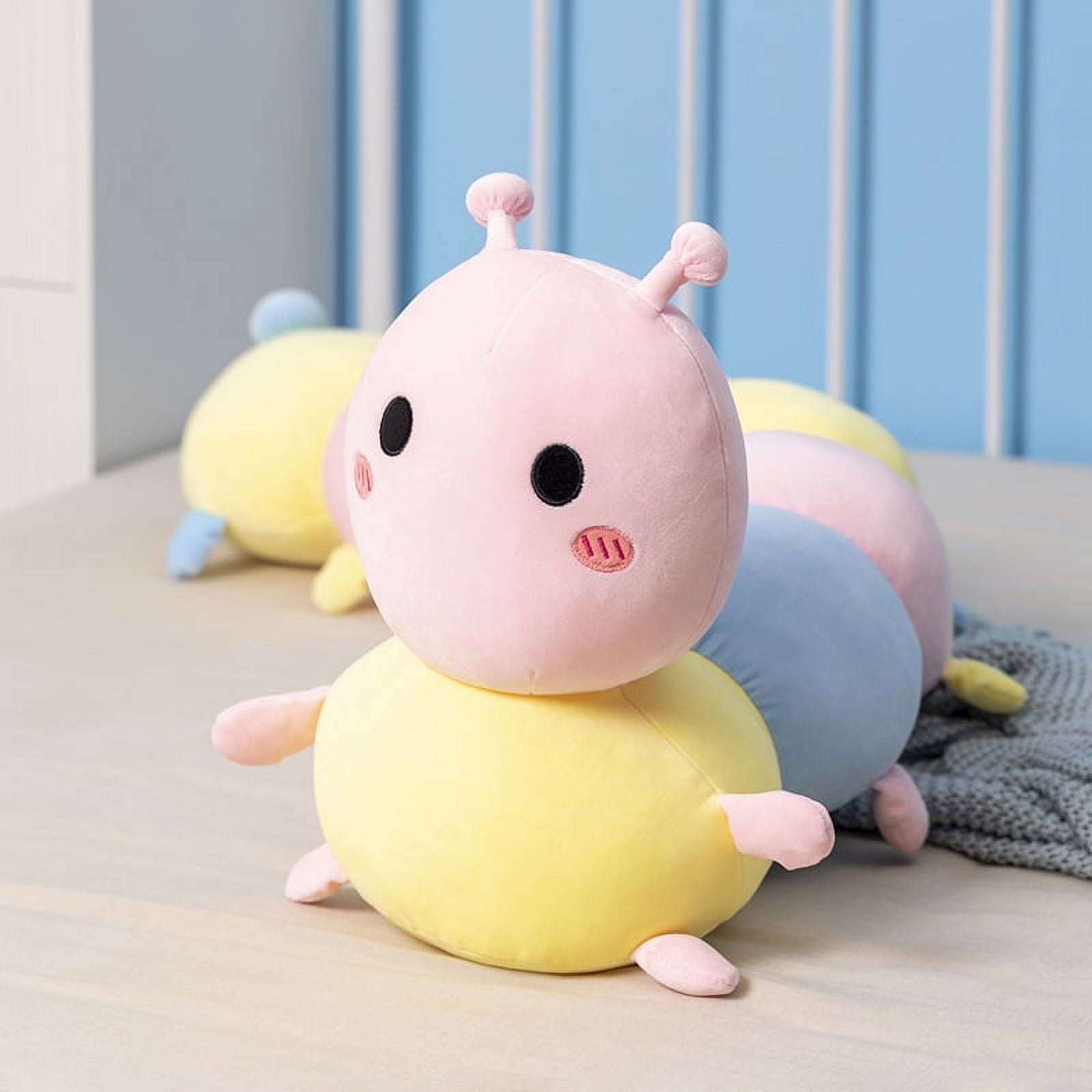Long Sleeping Pillow Caterpillar Plush Doll-Ice Cream Powder ...