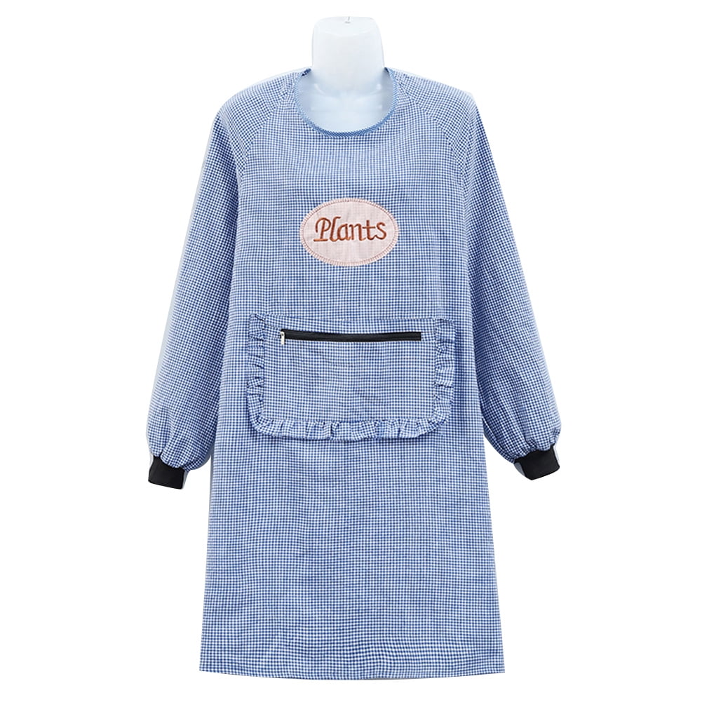 Long Sleeve Aprons For Women, Waterproof Cooking Chef Garden Apron ...