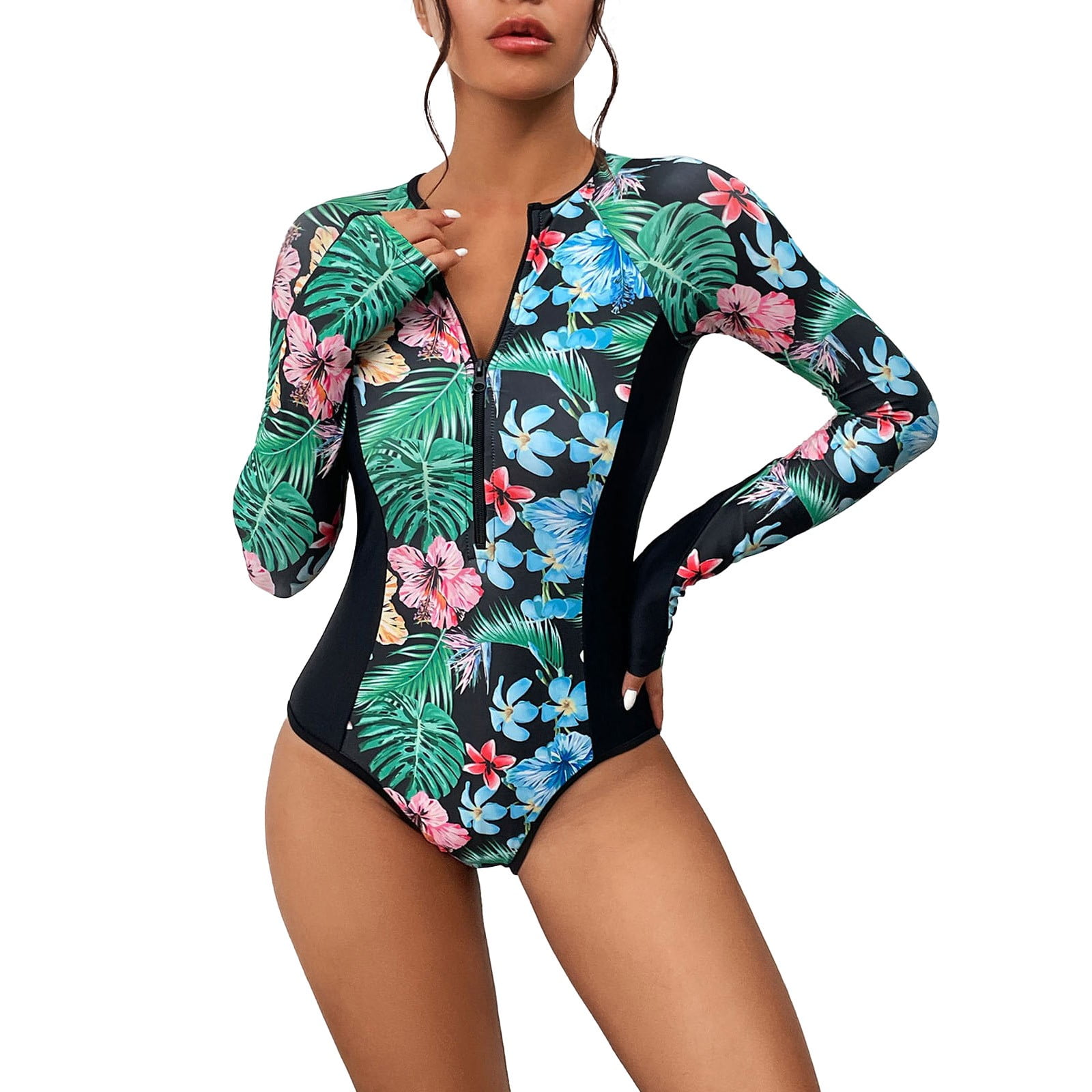 Long Sleeve Bathing Suit Women Swimsuit Fashion Jumpsuit Long Sleeved