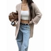 Long Sleeve Cable Knit Long Cardigan for Women Fall Winter Chunky Open ...