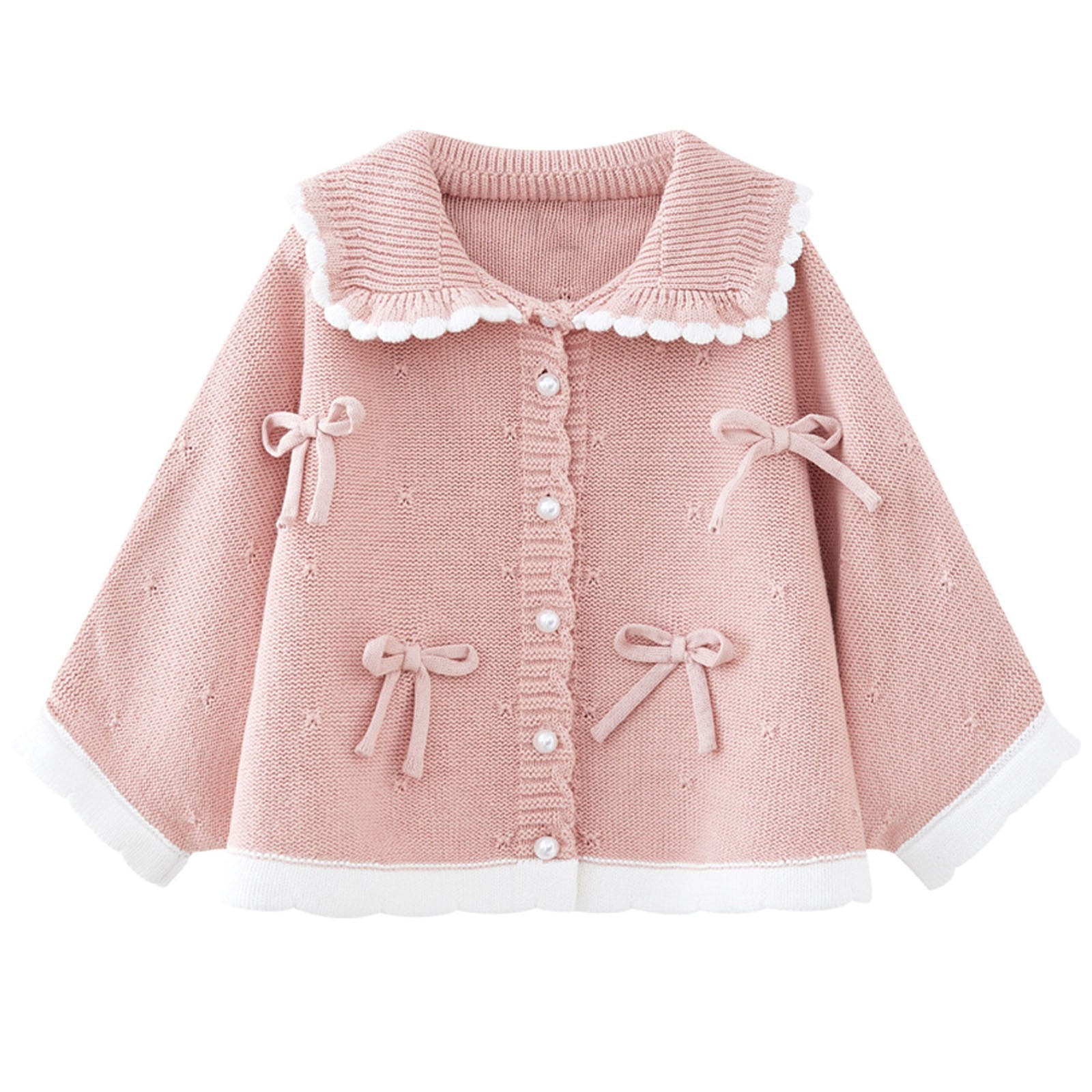 Long Sleeve Cape for Children Boy Girl High Neck Sweater Fleece Lined ...