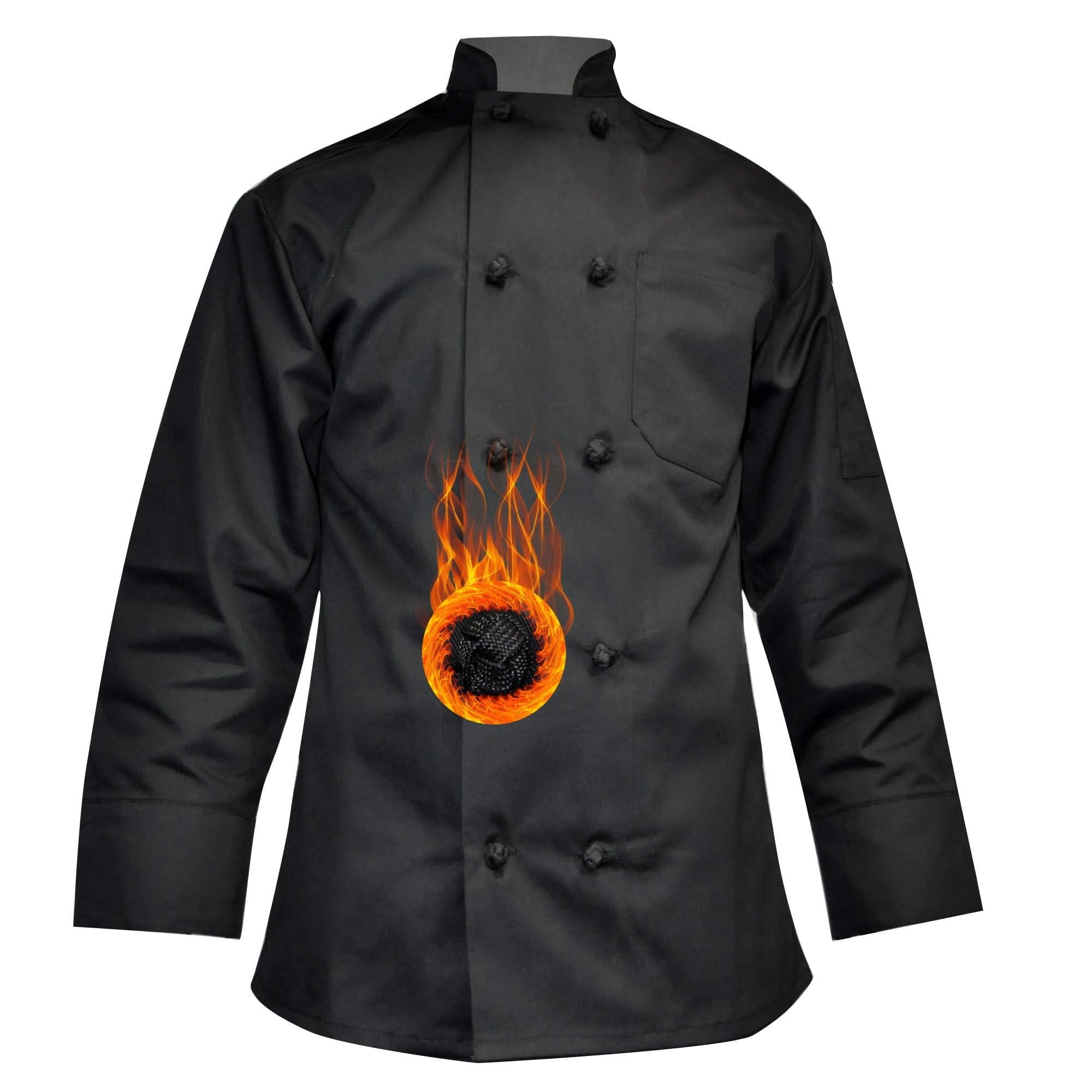 Long Sleeve Chef Coat Knot Button Chef Coat-Easy-Care Twill - Walmart.com