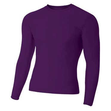 A4 Long Sleeve Compression Crew (White) (2X) - Walmart.com