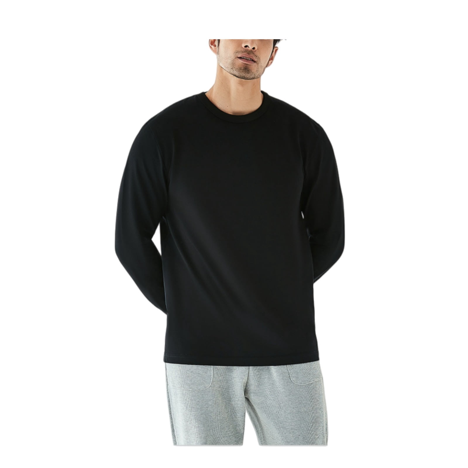 Long Sleeve Cotton Shirt with Soft Brushed Texture for Casual Unisex ...