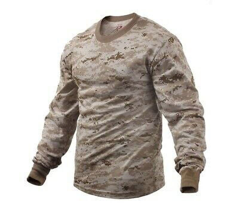 Long Sleeve Digital Camouflage T-Shirt, Desert Digital Camo - Walmart.com