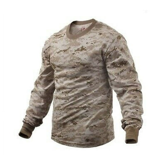 Long Sleeve Digital Camouflage T-Shirt, Desert Digital Camo - Walmart.com