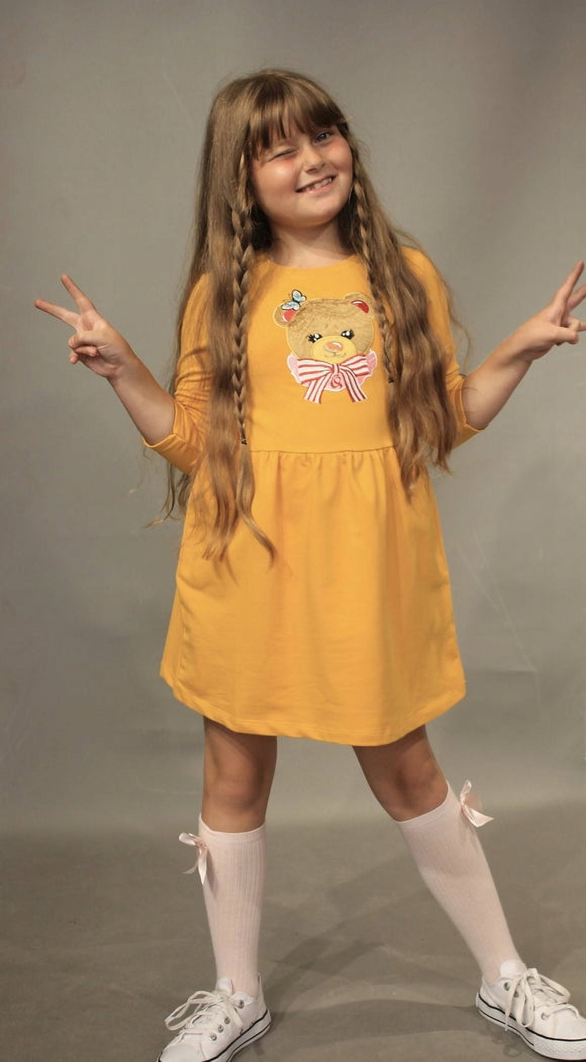 Long Sleeve Girl's Dress - Walmart.com