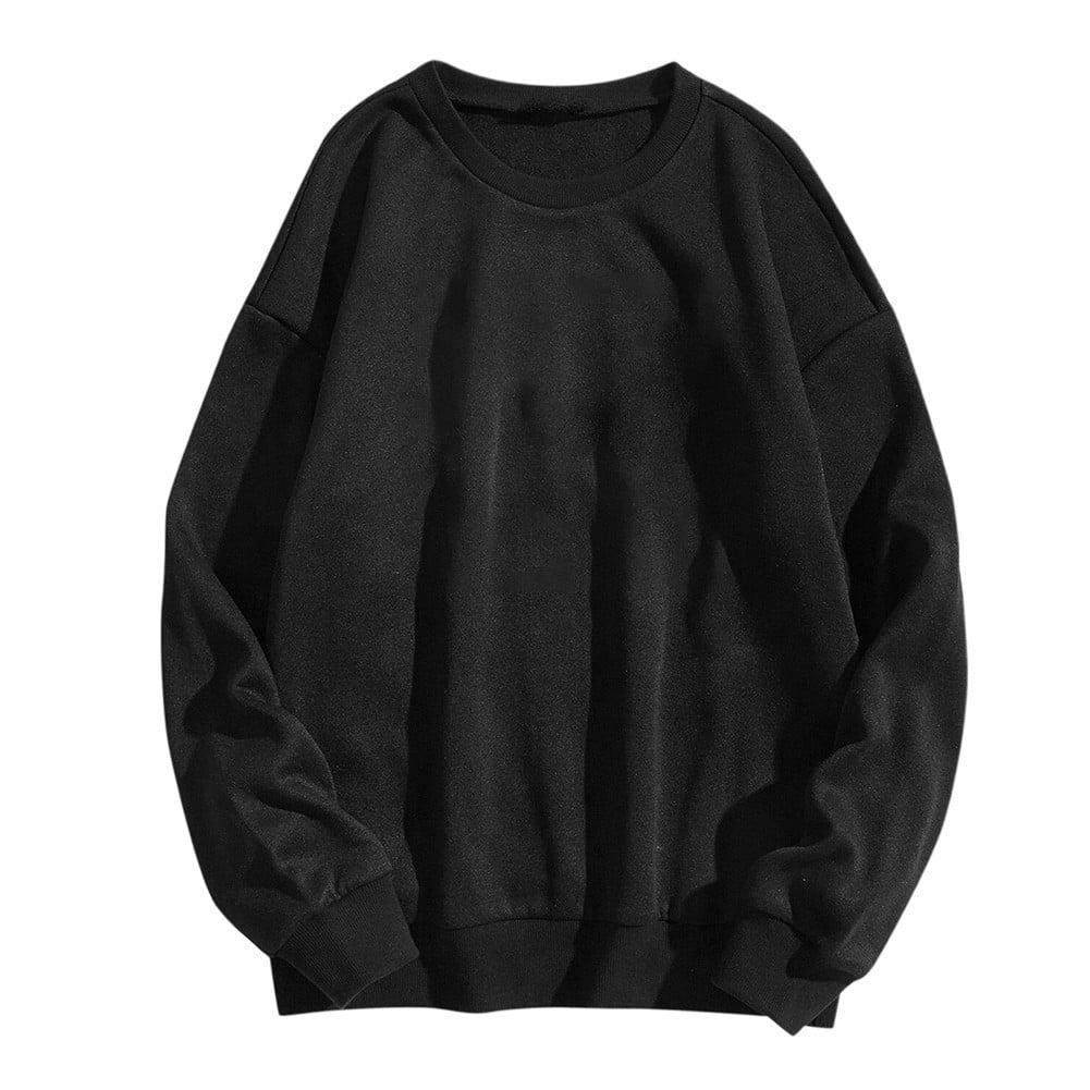 Long Sleeve Knitwear Sweater for Men Crewneck Solid Pullover Fall ...