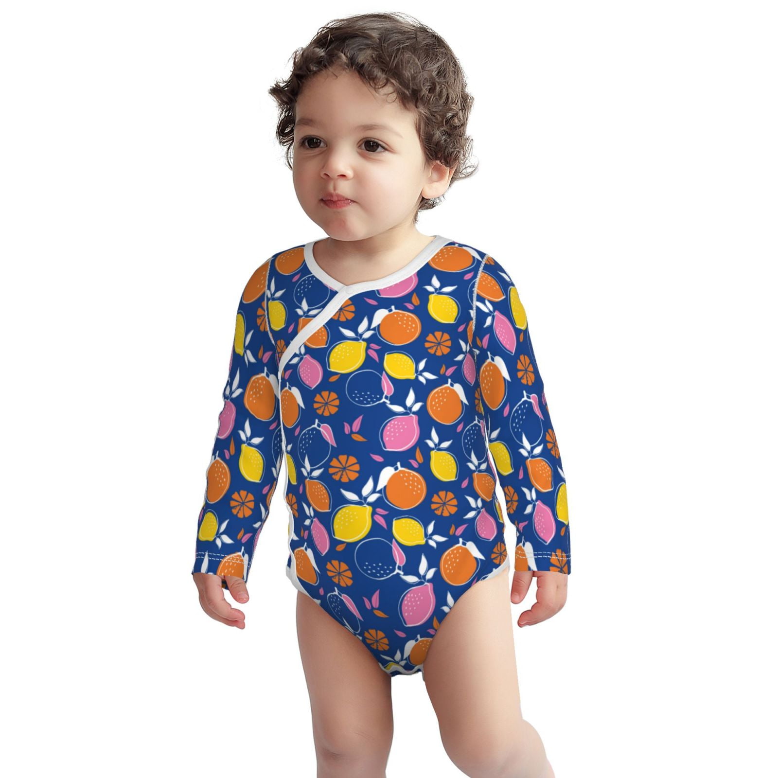 Long Sleeve Onesies Girl Boy, Cute Colorful Lemon Cute Comfy Cotton ...